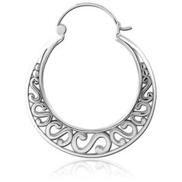 Créole argentée motif de S | Itc