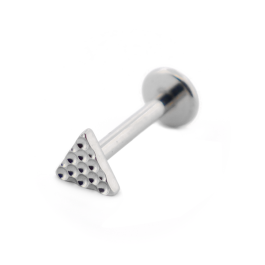 Labret Titane Interne Stérile motif Triangle Martelé | Itc