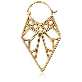 Pendentif Doré style Créole Acier traité pour Tunnel motif Losange | Itc