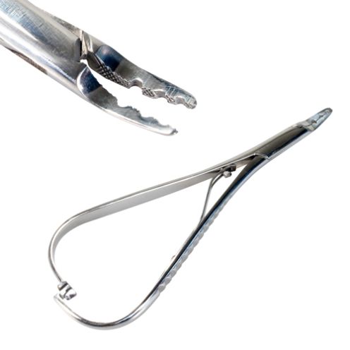 Pince clamp Inox pour pose bijoux de surface 14 cm