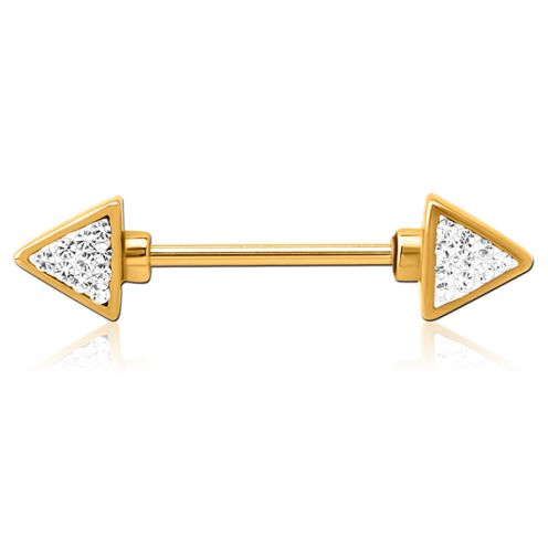 Bijou téton triangle à strass | Itc